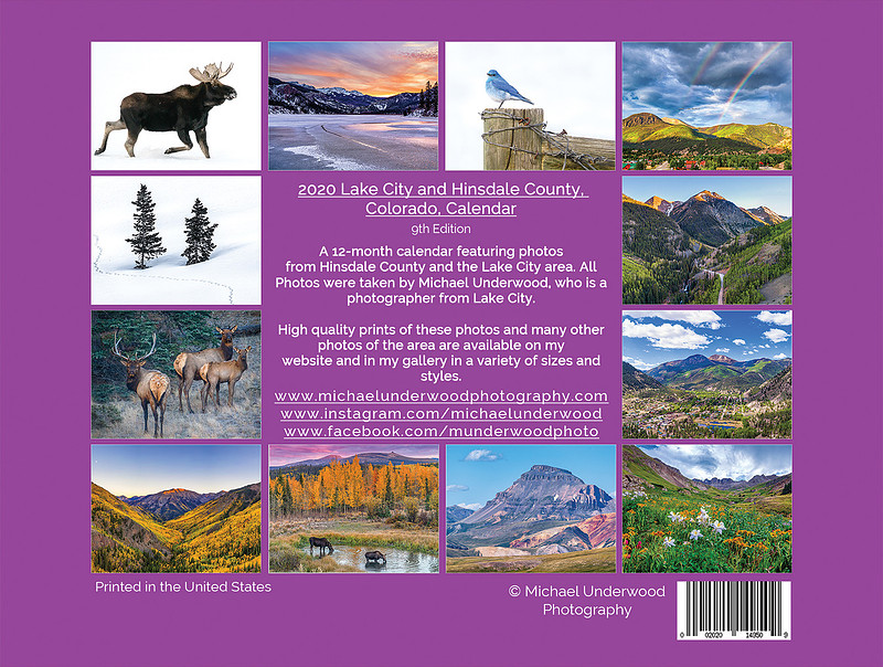 Michael Underwood Photography | 2020 Colorado Wall Calendars